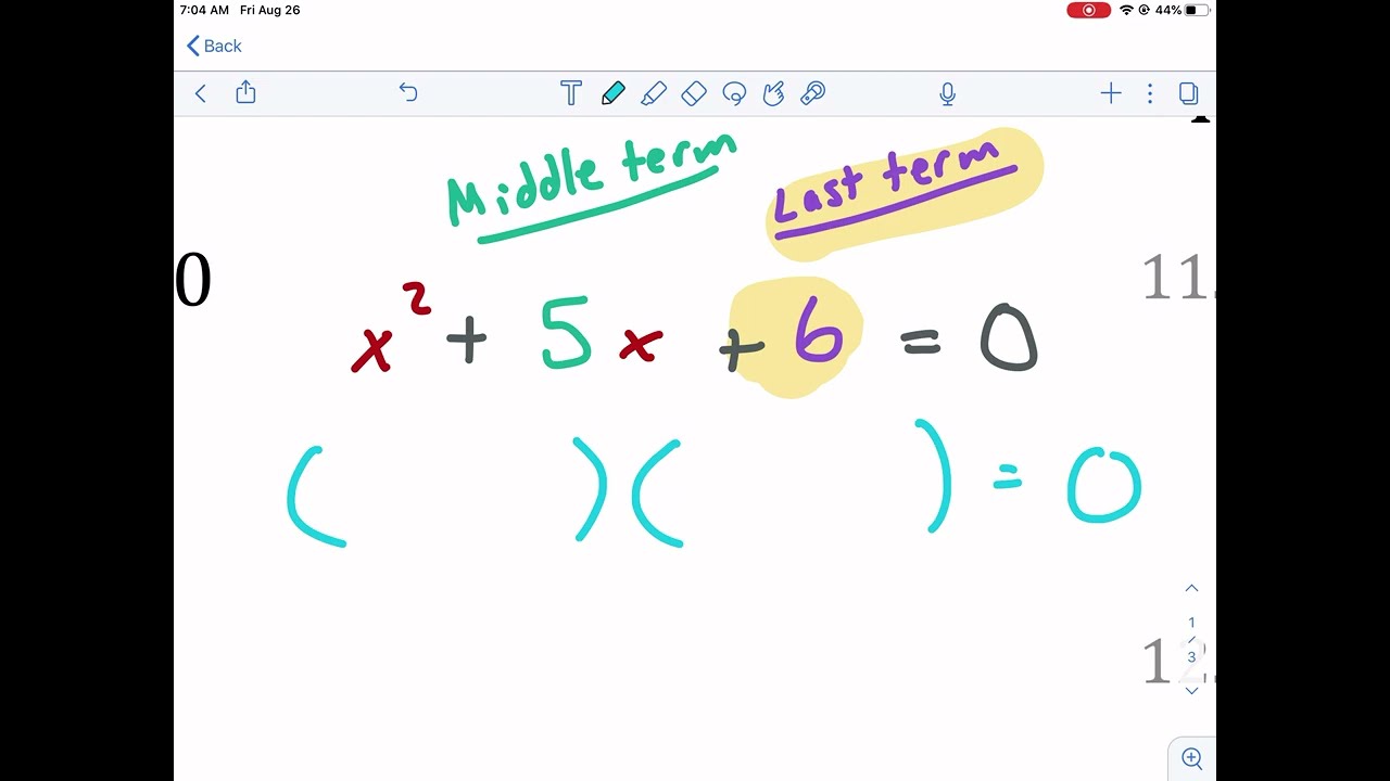 Math Drills Solving Quadratics Youtube