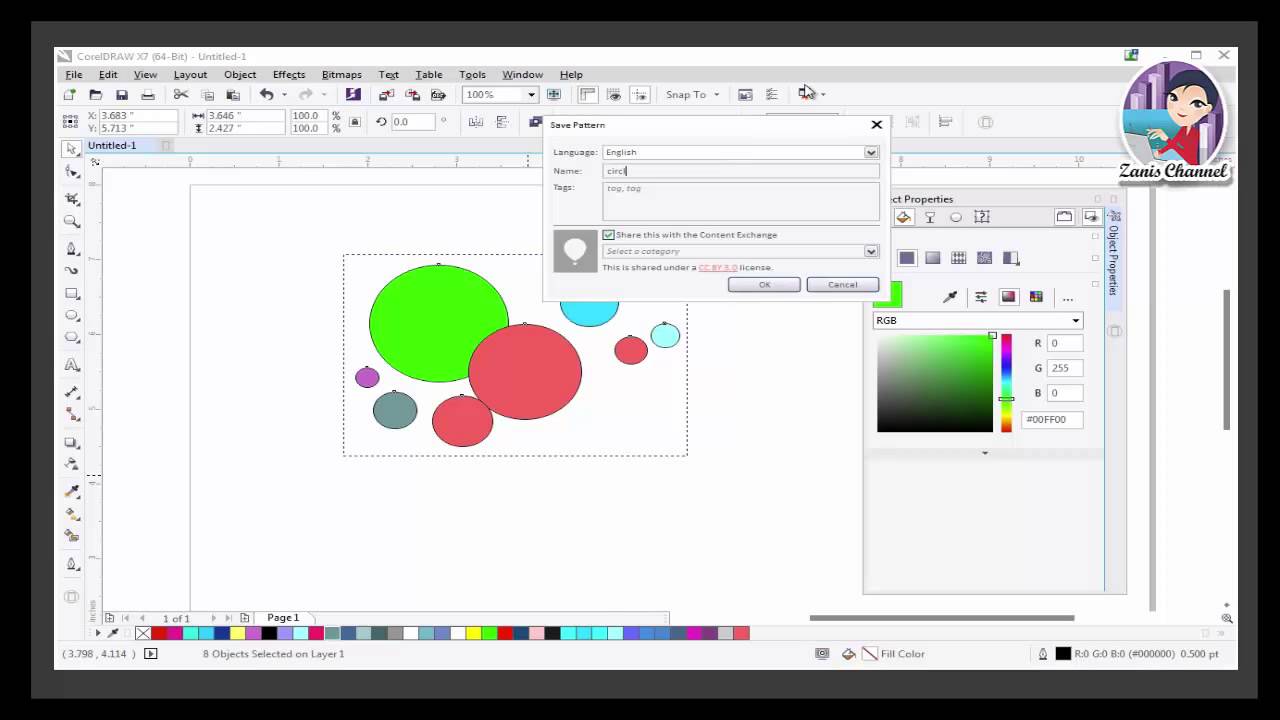 Coreldraw X7 Lesson Creating Patterns Youtube