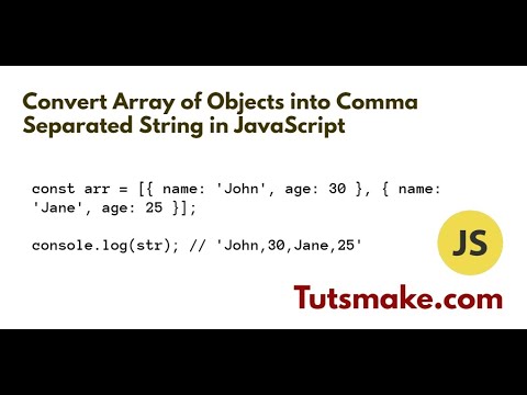 How To Convert Array Of Objects Into Comma Separated String In