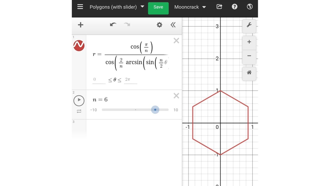 Hexagon In Desmos Make Polygons In Graph Functions Youtube