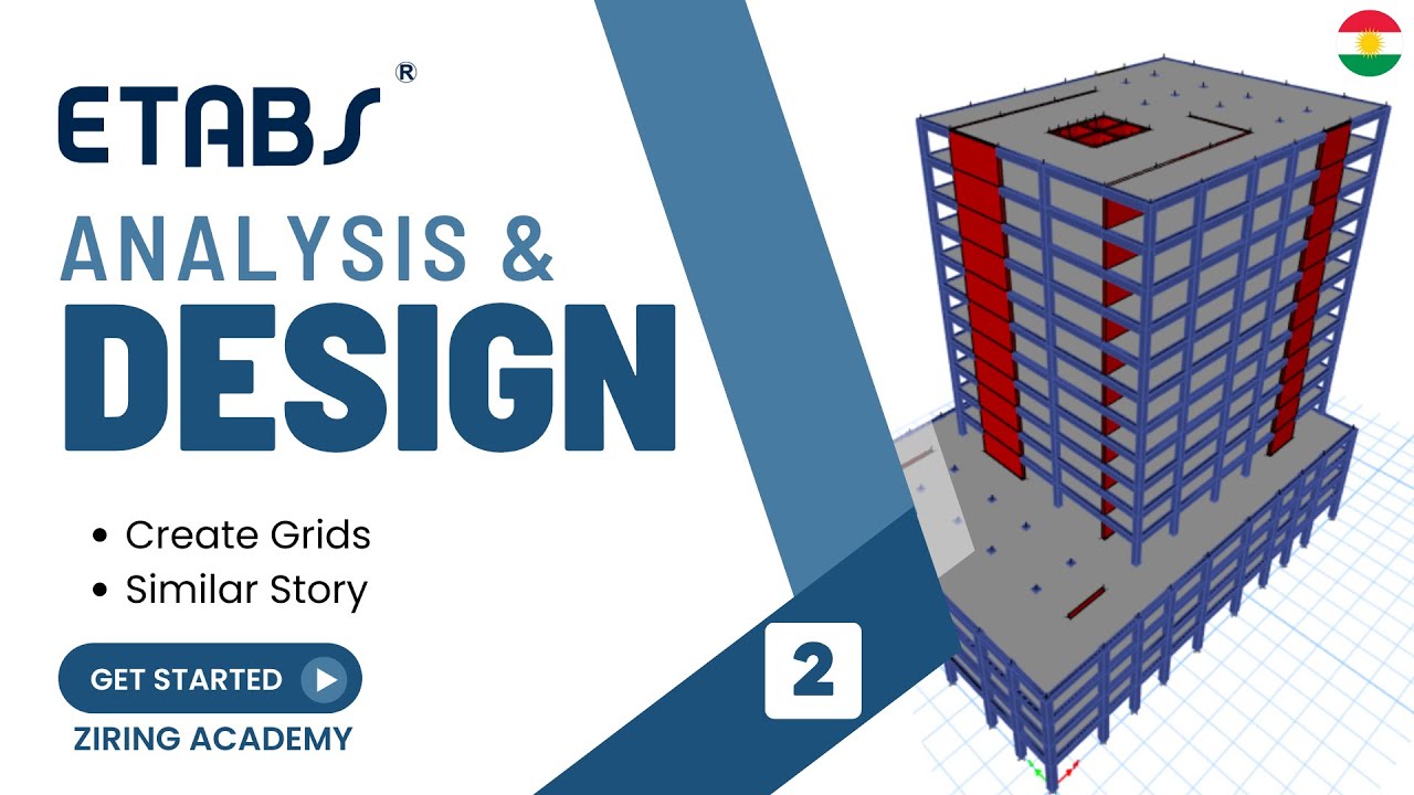 2 Create Grid And Similar Storey Etabs Course 1 Youtube