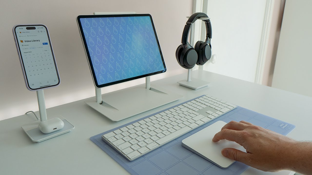 My Ultra Clean Desk Setup With The Lab22 Infinity Adjust Ipad Stand