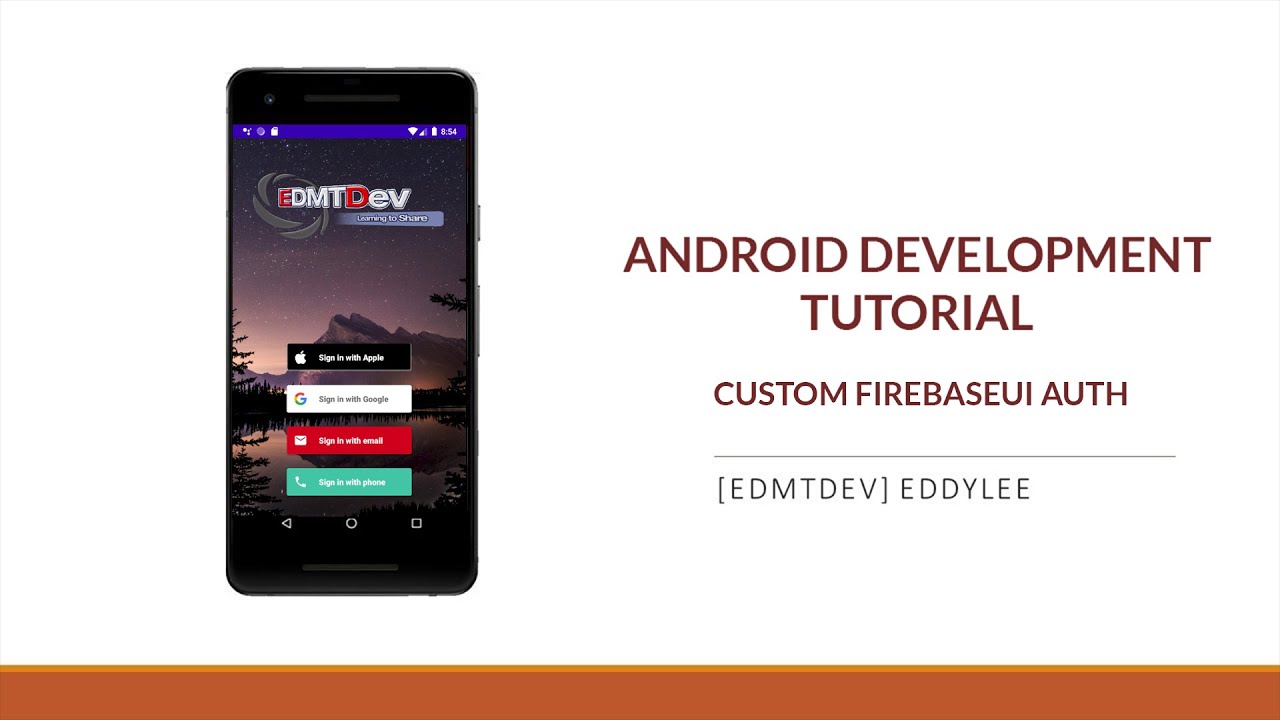 Android Development Tutorial Custom Firebaseui Auth Youtube