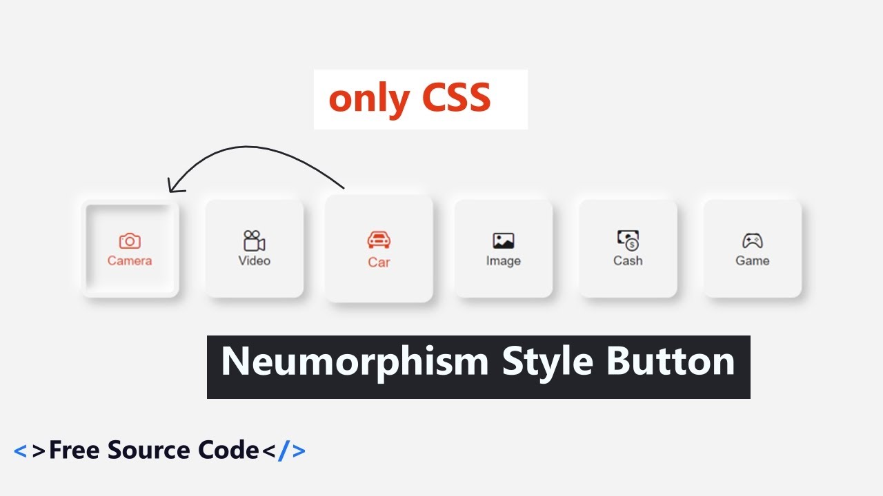 Neumorphism Button Using Html Css Neomorphism Style Web Design