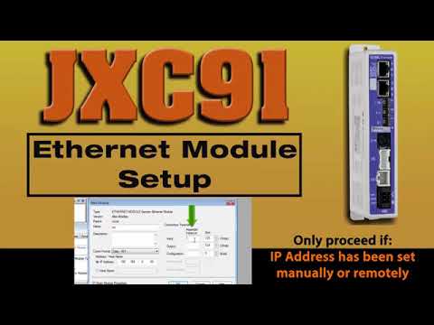 Jxc91 Controller Ip Address And Ethernet Module Setup Youtube