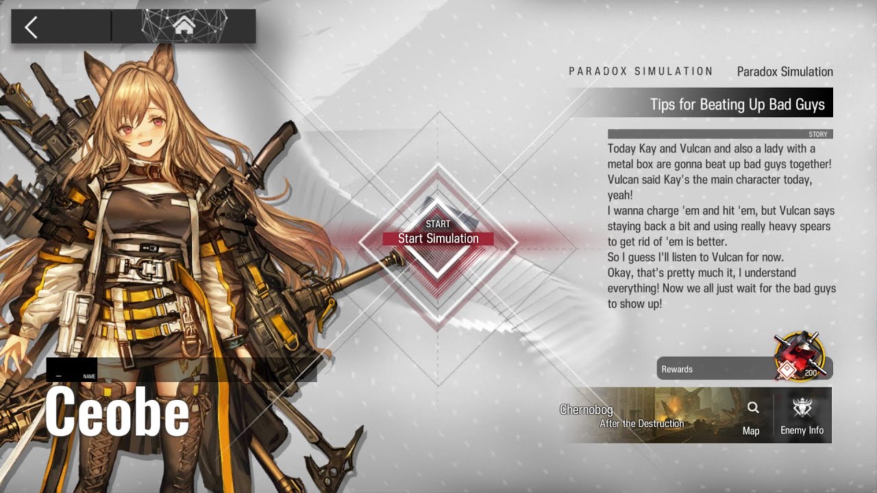 Arknights Paradox Simulation Ceobe Guide Youtube