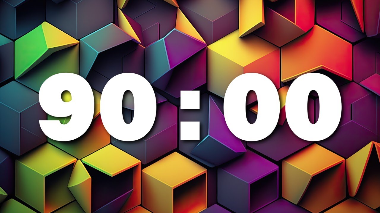 Bright Geometric Countdown Timer 90 00 Youtube