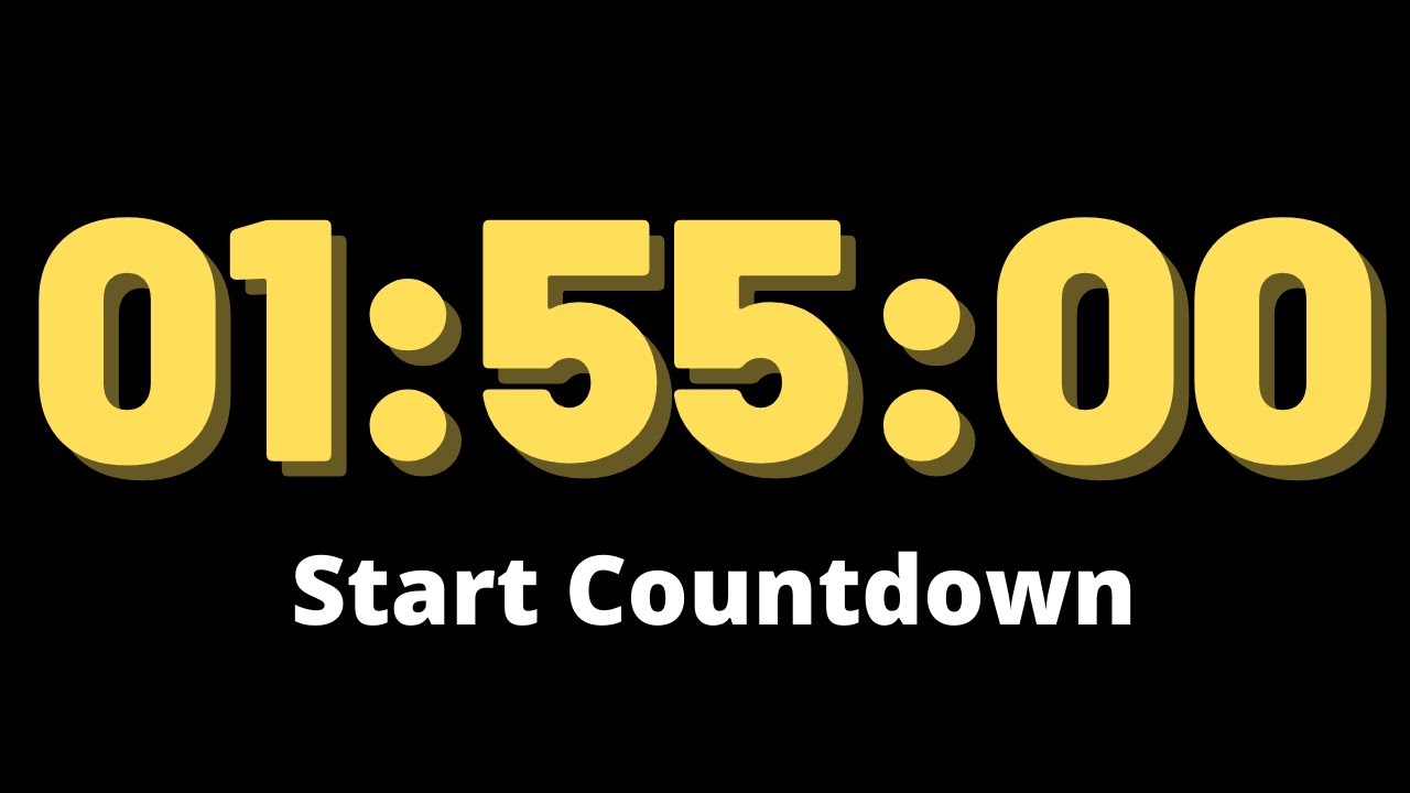 1 Hour 55 Minutes Timer Countdown Timer 115 Minute Timer Alarm