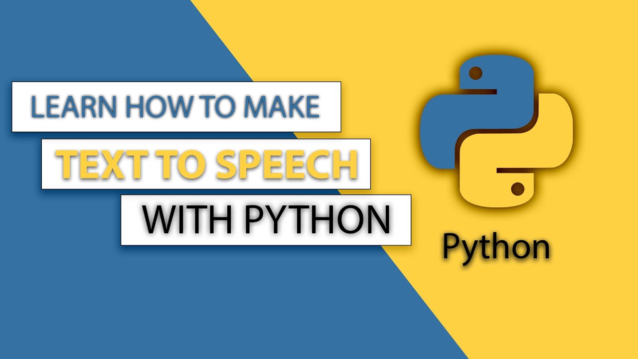 How To Create Your Own Text To Speech Program Using Python Youtube
