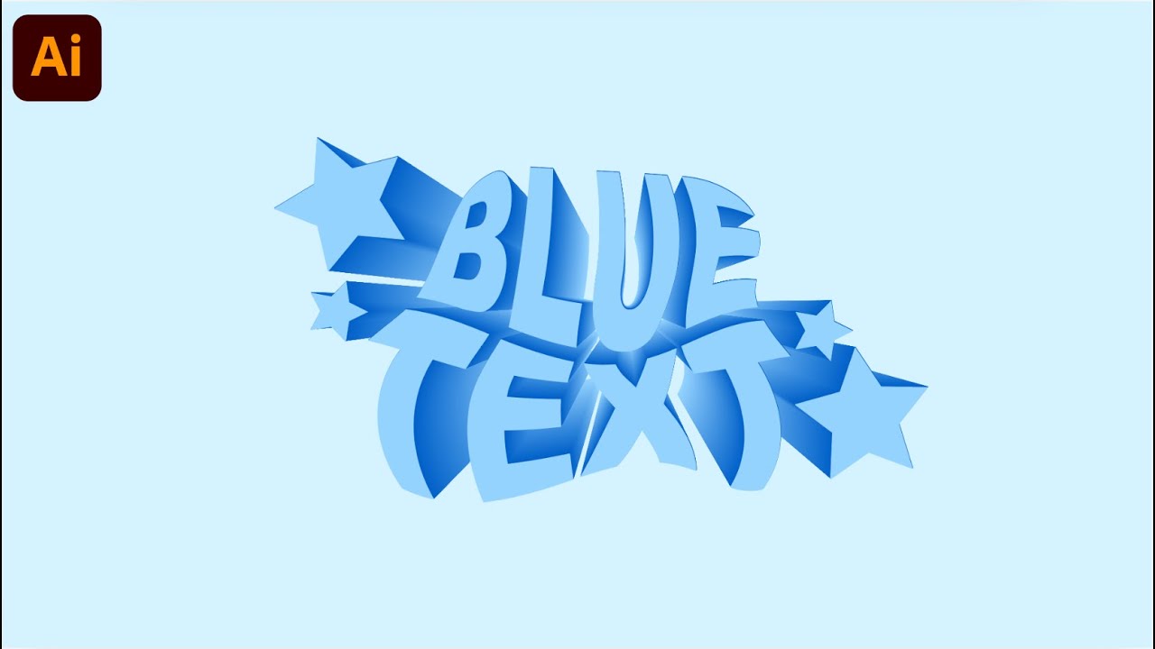 3d Blend Text Effect Tutorial On Illustrator Youtube
