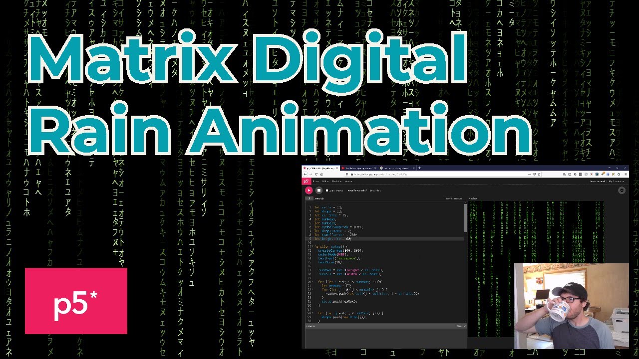 Matrix Digital Rain In P5js Youtube
