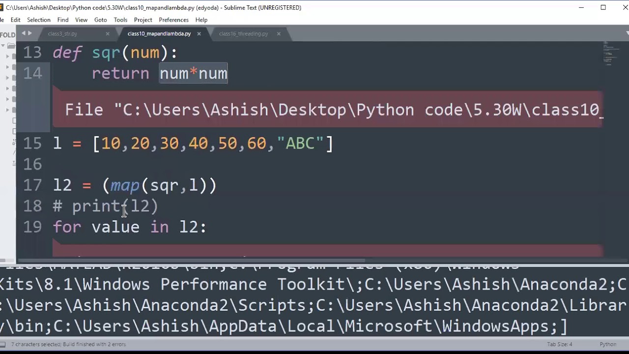 Python Map Filter And Lambda Youtube