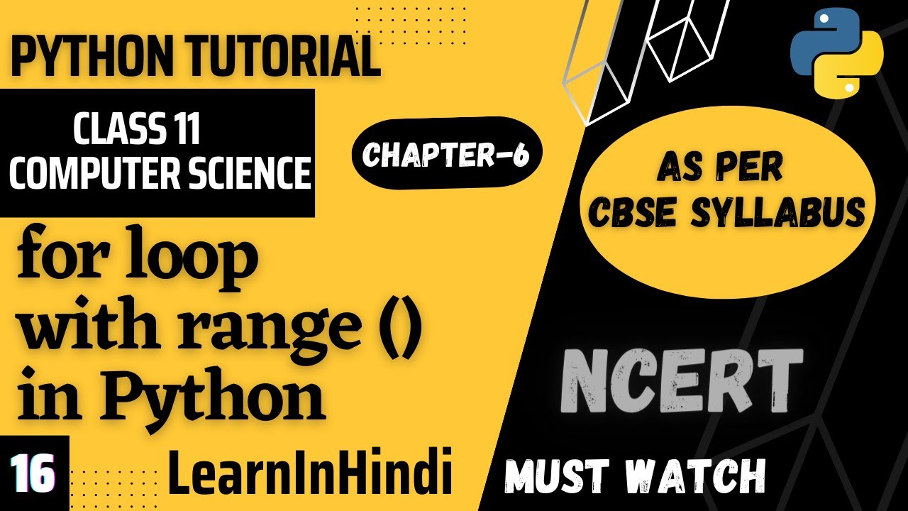 For Loop With Range Function In Python Python For Beginners
