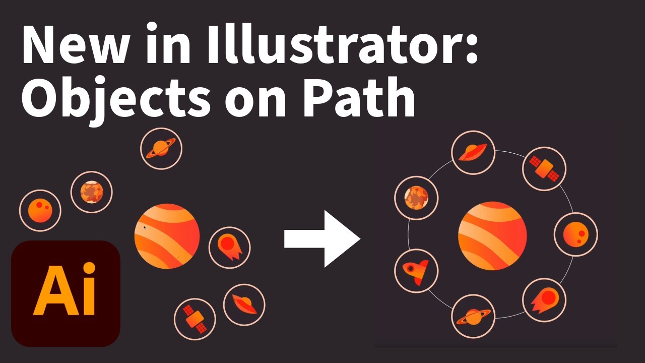 New In Illustrator Objects On Path Adobe Creative Cloud Youtube