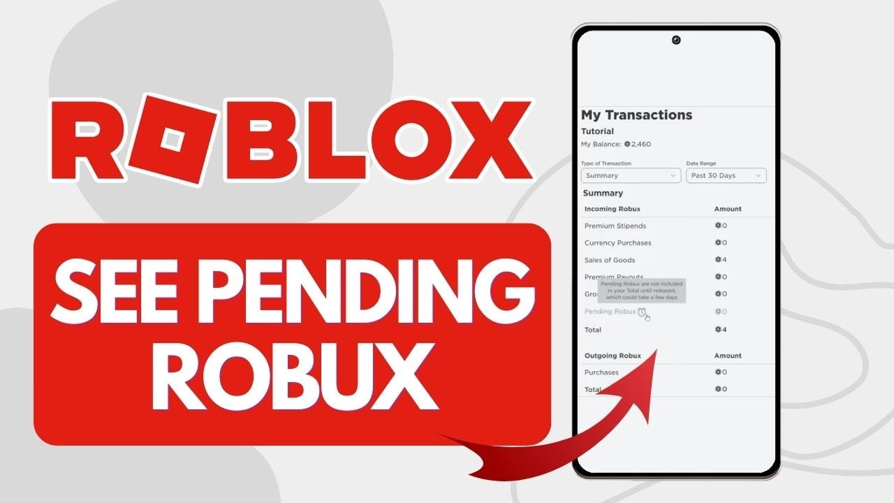 How To See Pending Robux Quick Tutorial Youtube