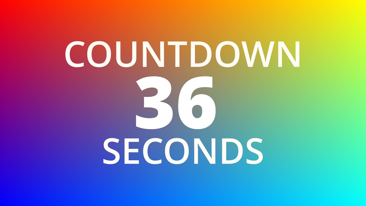 36 Sec Timer 36 Seconds Countdown Youtube