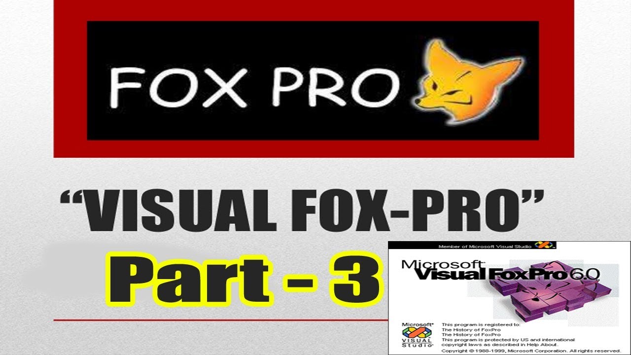 Learn Visual Foxpro Part 3 Basic Concept Of Visualfoxpro Youtube
