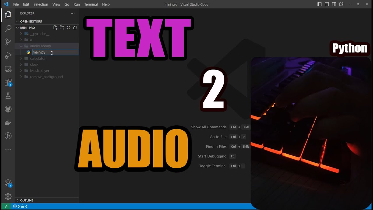 Asmr Programming Convert Text To Audio In Python No Talking Youtube