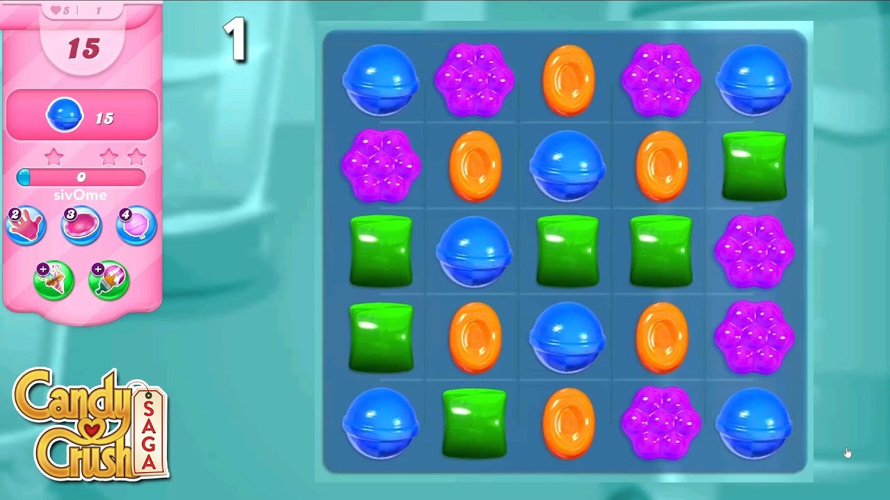 Candy Crush Saga Level 1 No Booster Game Play Full Hd Youtube