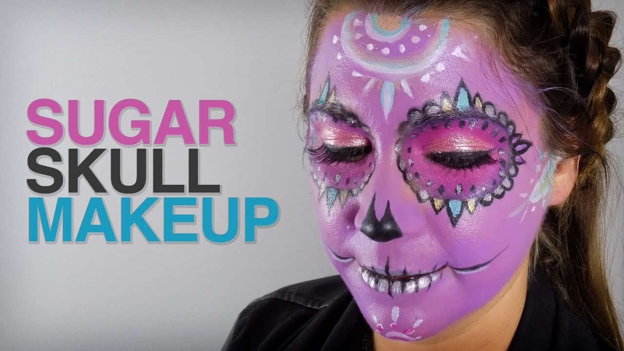 Easy Sugar Skull Makeup Tutorial For Halloween Youtube