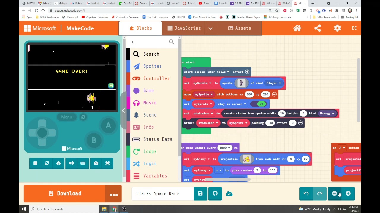 Makecode Arcade How To Save Your Tutorial Game As A Project And