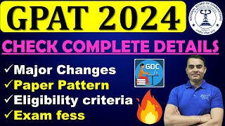 Gpat 2024 Application Form Start Eligibility Exam Pattern Major Changes ...