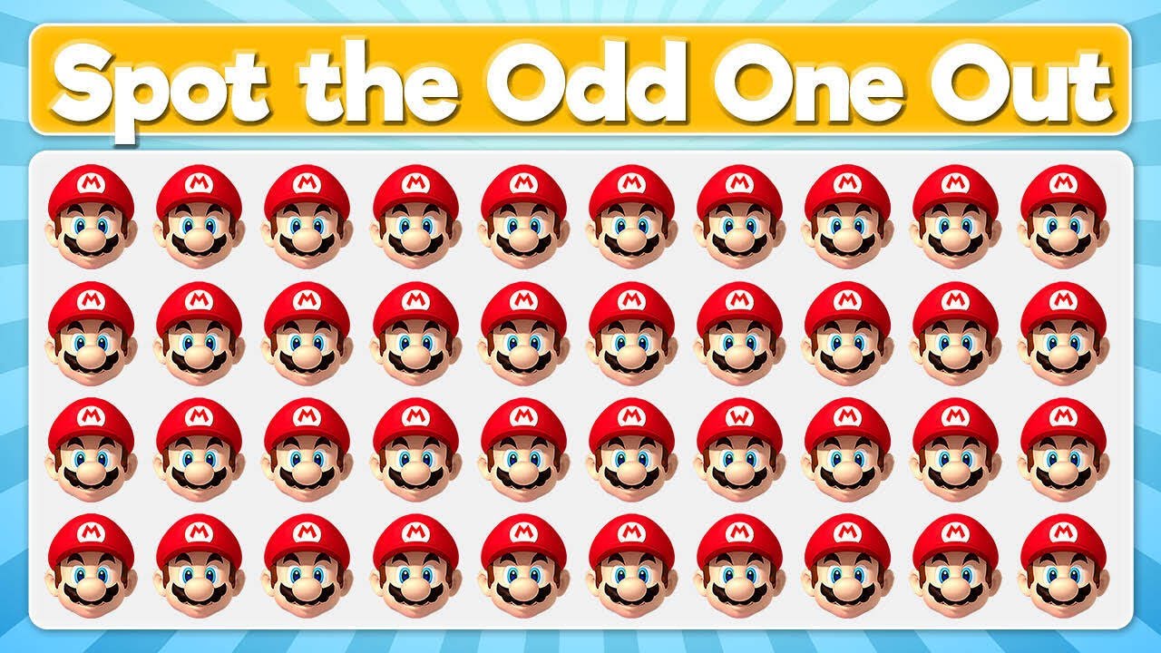 Spot The Odd One Out Super Mario Bros Youtube