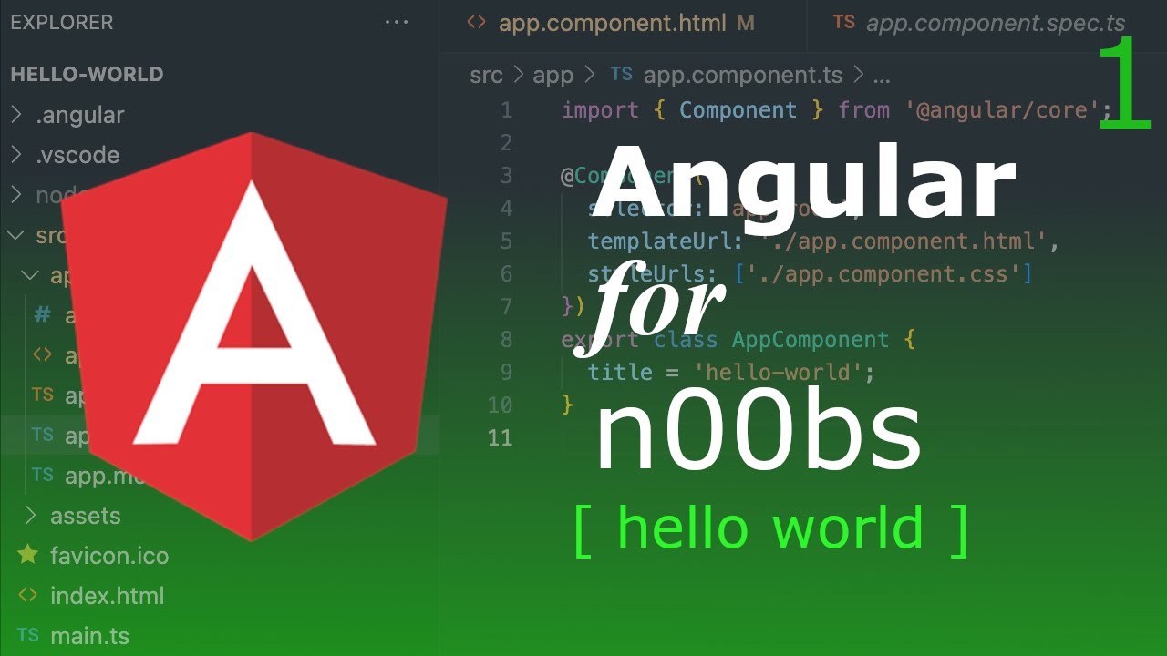 Angular Beginner Series Part 1 Hello World Youtube