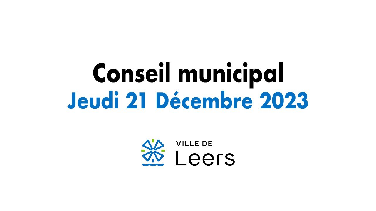 Conseil Municipal 21 Décembre 2023 Youtube