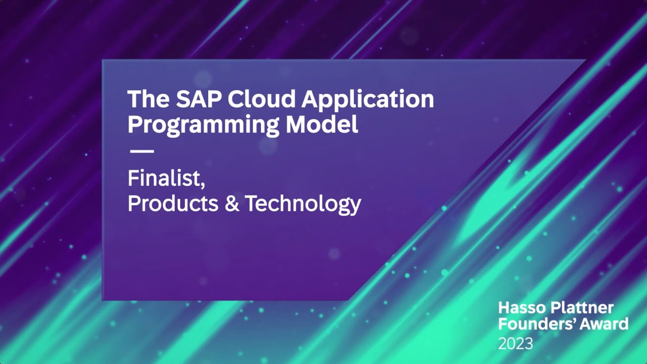 Cap The Sap Cloud Application Programming Model Youtube