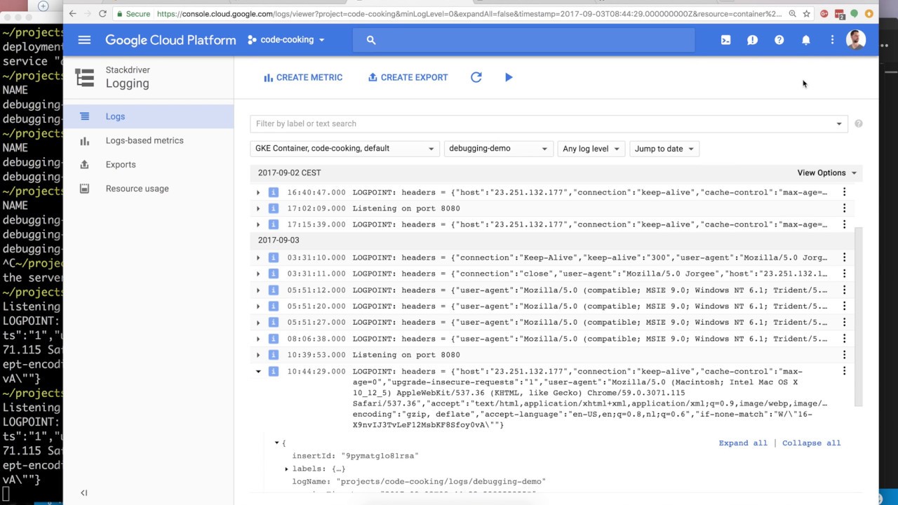 Stackdriver Debugger Node Js Demo Youtube
