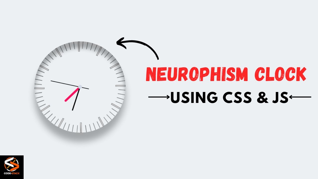 Javascript Clock Css Neumorphism Working Analog Clock Ui Design