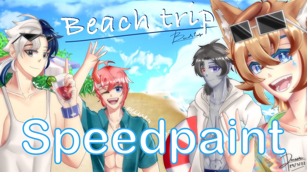 Beach Trip For Summer Speedpaint Youtube