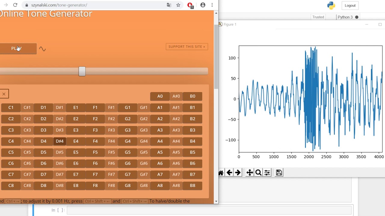 Audio Spectrum Analyzer In Python Pt 1 The Waveform Viewer Youtube