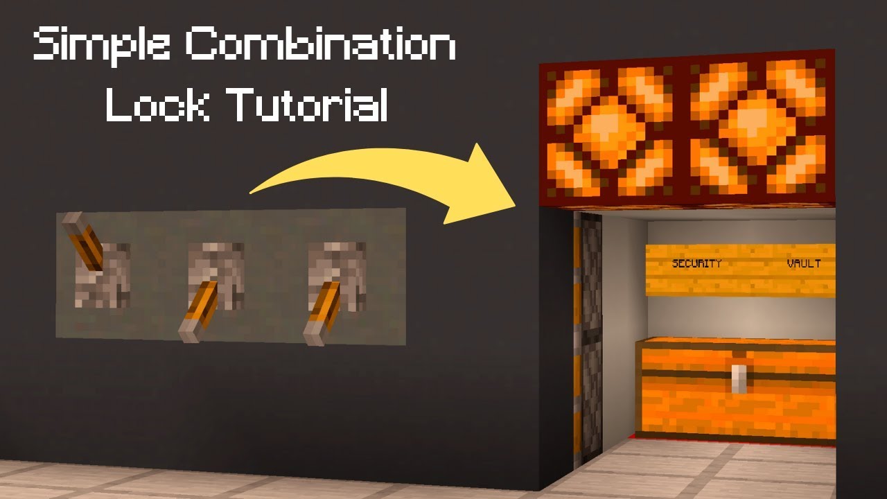 How To Make A Combination Lock Minecraft Tutorial Youtube