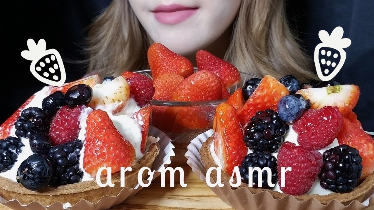 Asmr Berry Tart Real Sounds 베리 타르트 먹방 Youtube