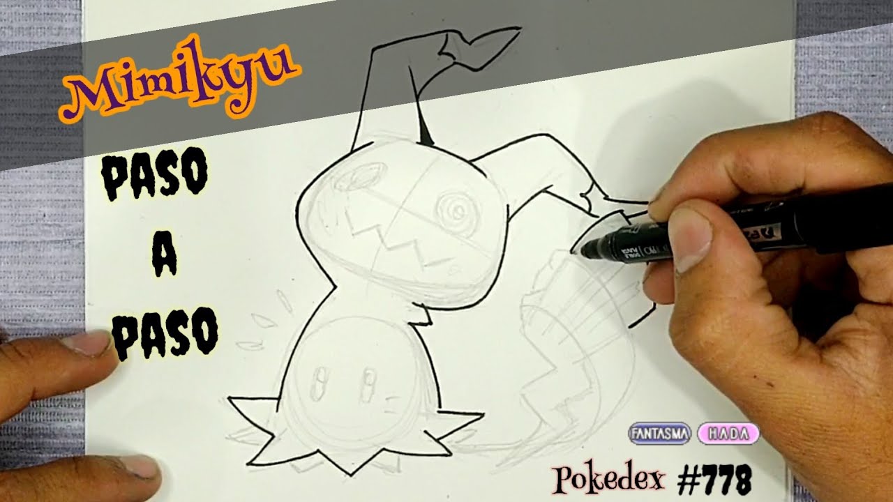 Como Dibujar A Mimikyu Pokémon Fácil Tutorial Paso A Paso How To
