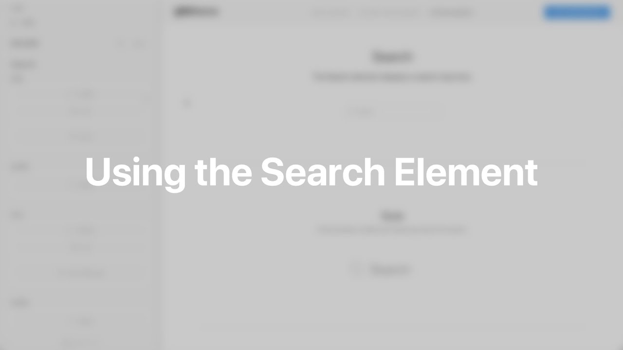 Using The Search Element Yootheme Documentation Youtube