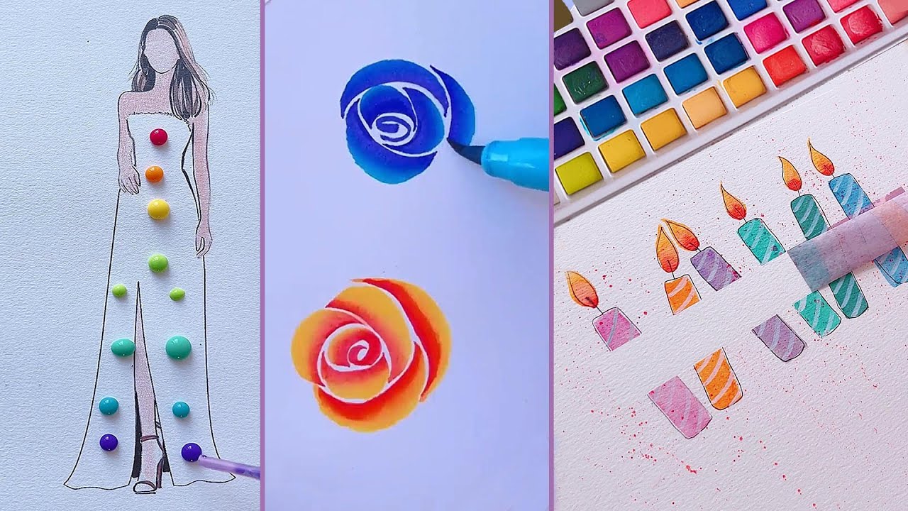 17 Cool Art Ideas Painting Tutorials Easy Art Tips Hacks Youtube