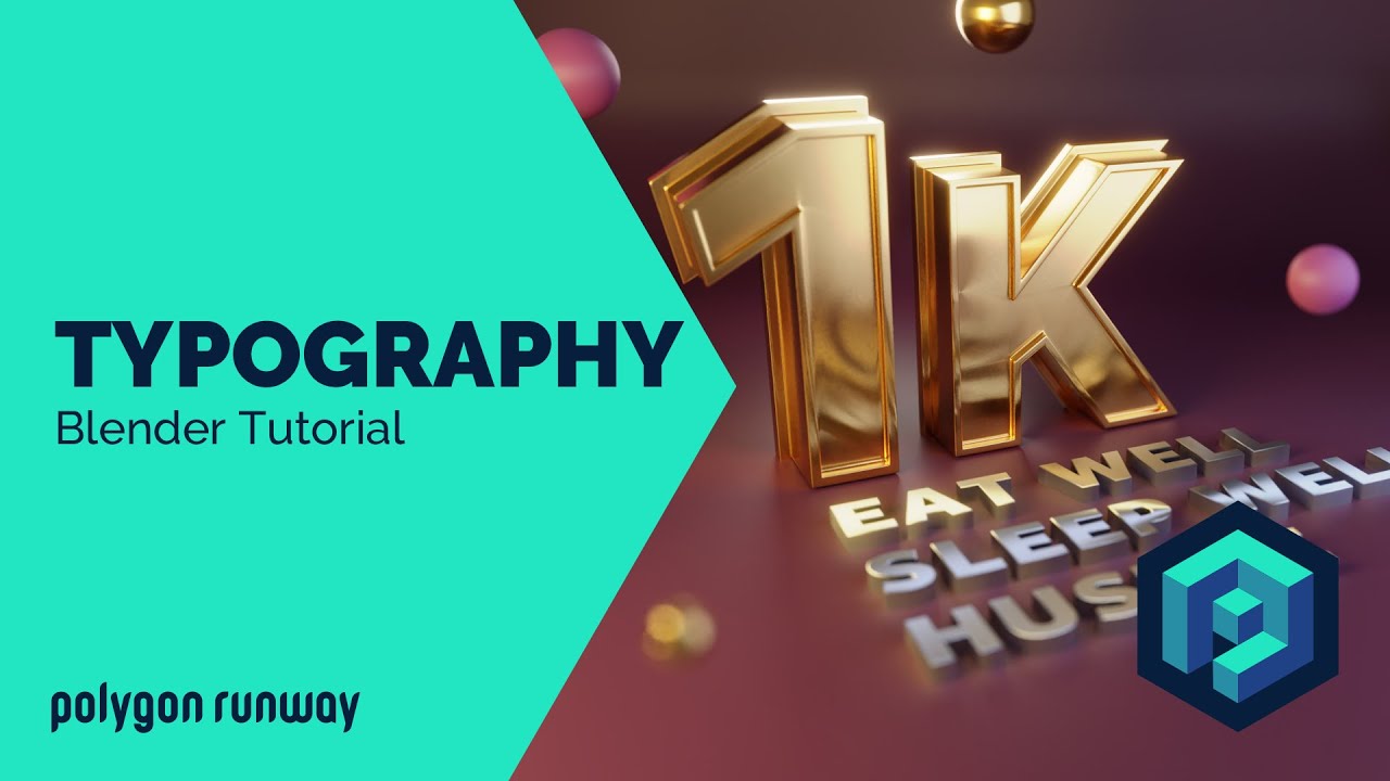 3d Metallic Typography Blender Tutorial Youtube