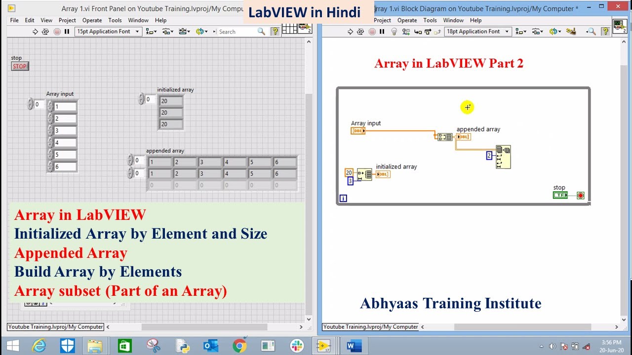P9 Array In Labview Part 2 Initialized Array In Labview Build