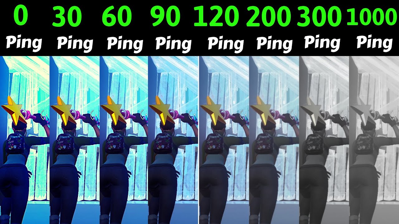 Fortnite 0 Ping Vs 30 Ping Vs 60 Ping Vs 90 Ping Vs 120 Ping Vs 200
