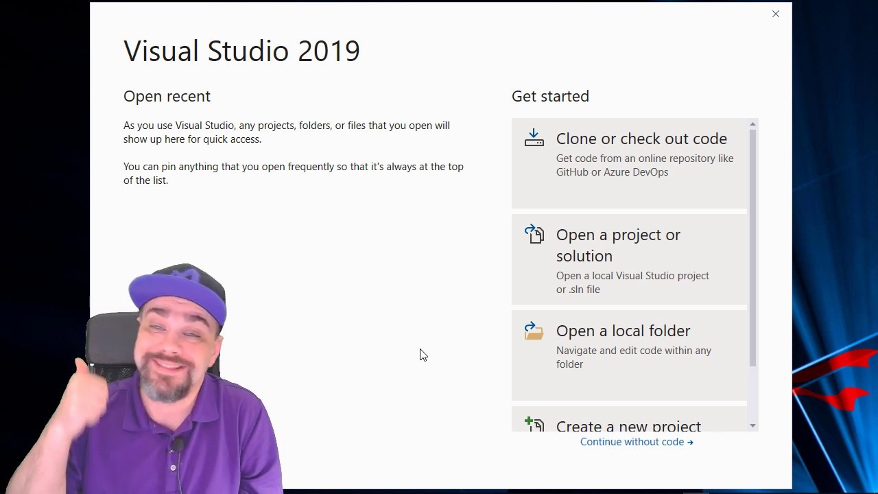 Getting Started With Visual Studio 2019 Youtube