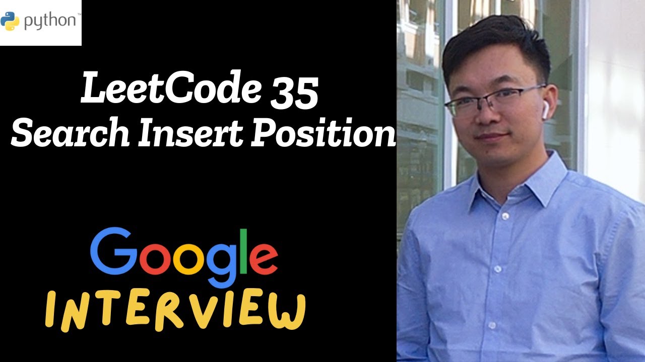 Leetcode 35 Search Insert Position Python Youtube