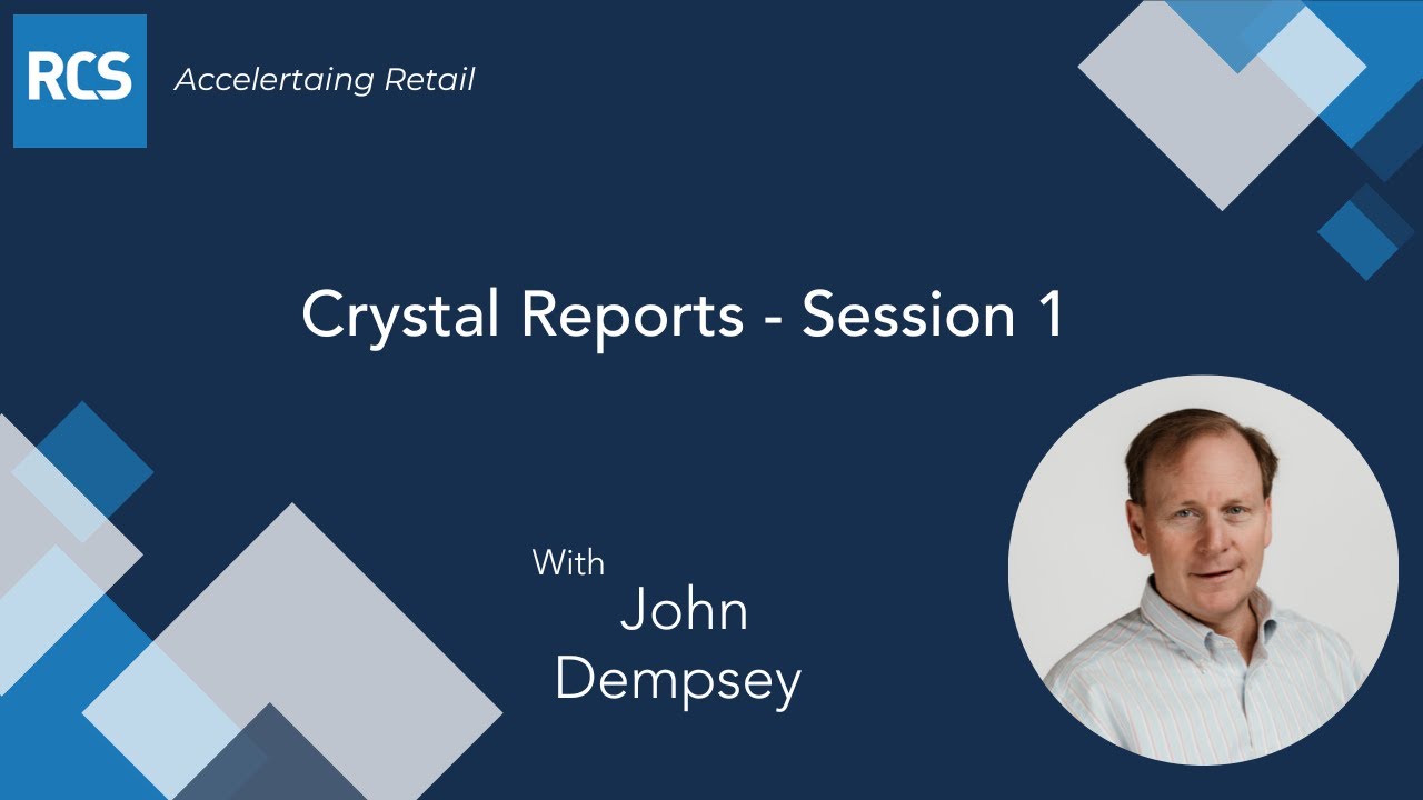 Crystal Reports Session 1 Youtube