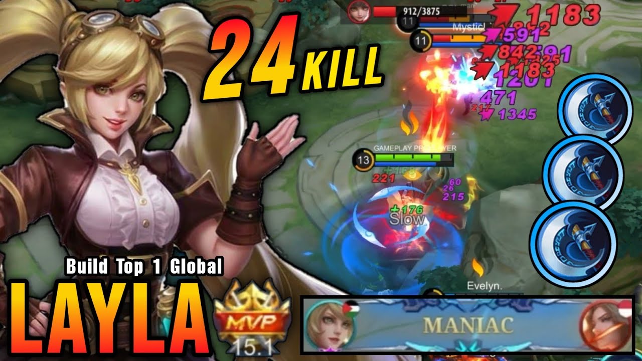 24 Kills Maniac Layla High Critical Damage One Shot Delete