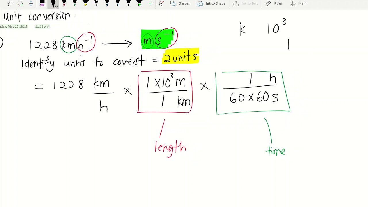 1 Unit Conversion Part 1 Youtube