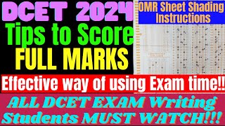Dcet Exam High Marks Scoring Tips Dcet 2023 Omr Sheet Filling Omr Sheet ...