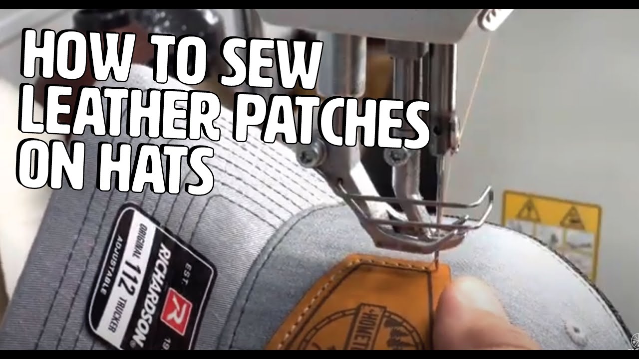 How To Sew Leather Patches On Hats Youtube