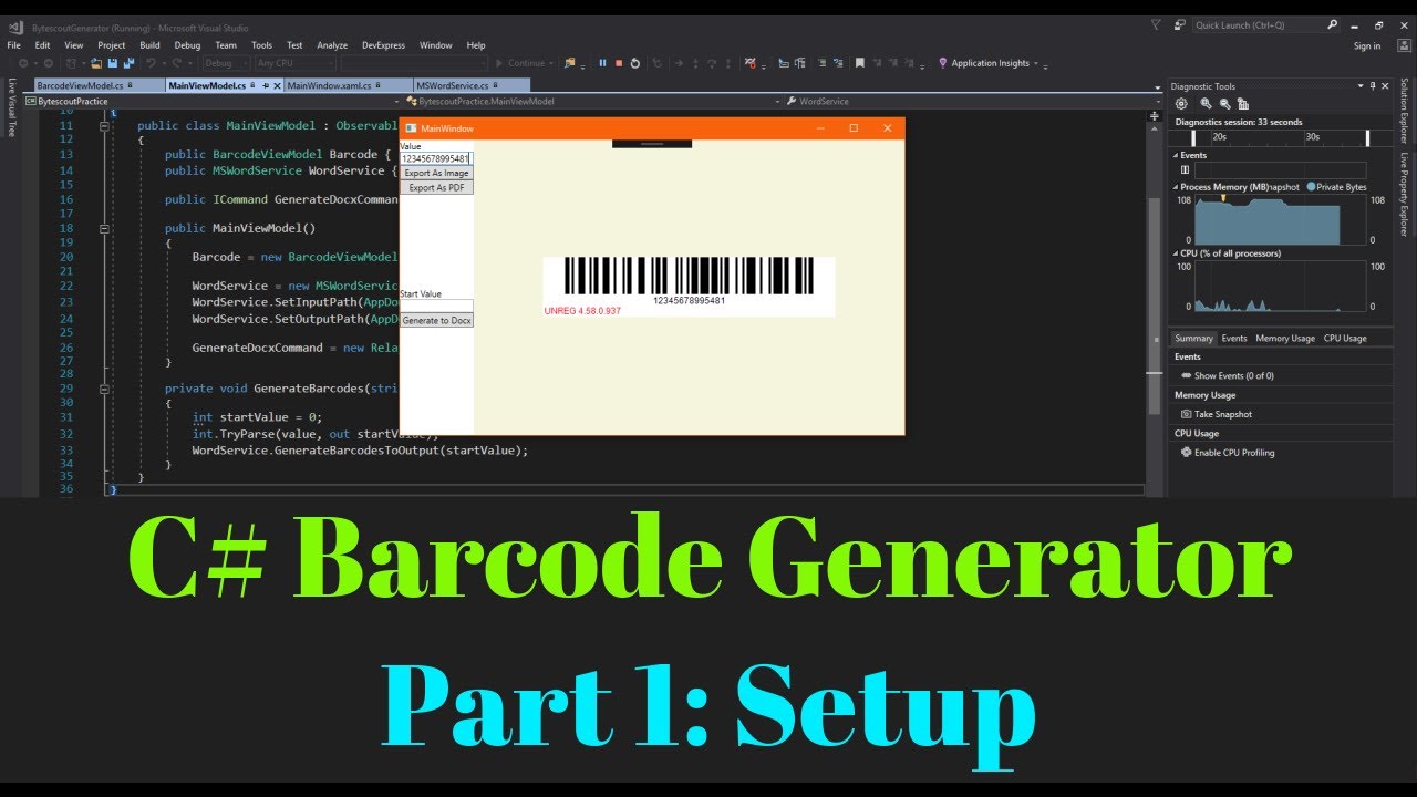 Creating Barcodes In C Wpf Part 1 Setup Youtube